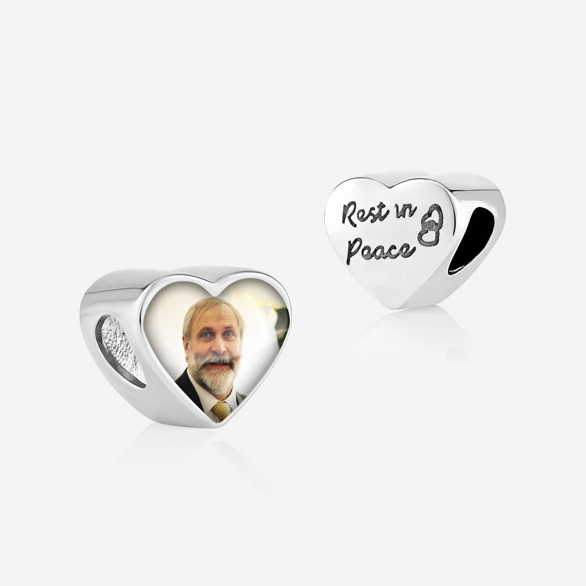 Rest In Peace Photo Charm | .925 Silver | Free UK Delivery