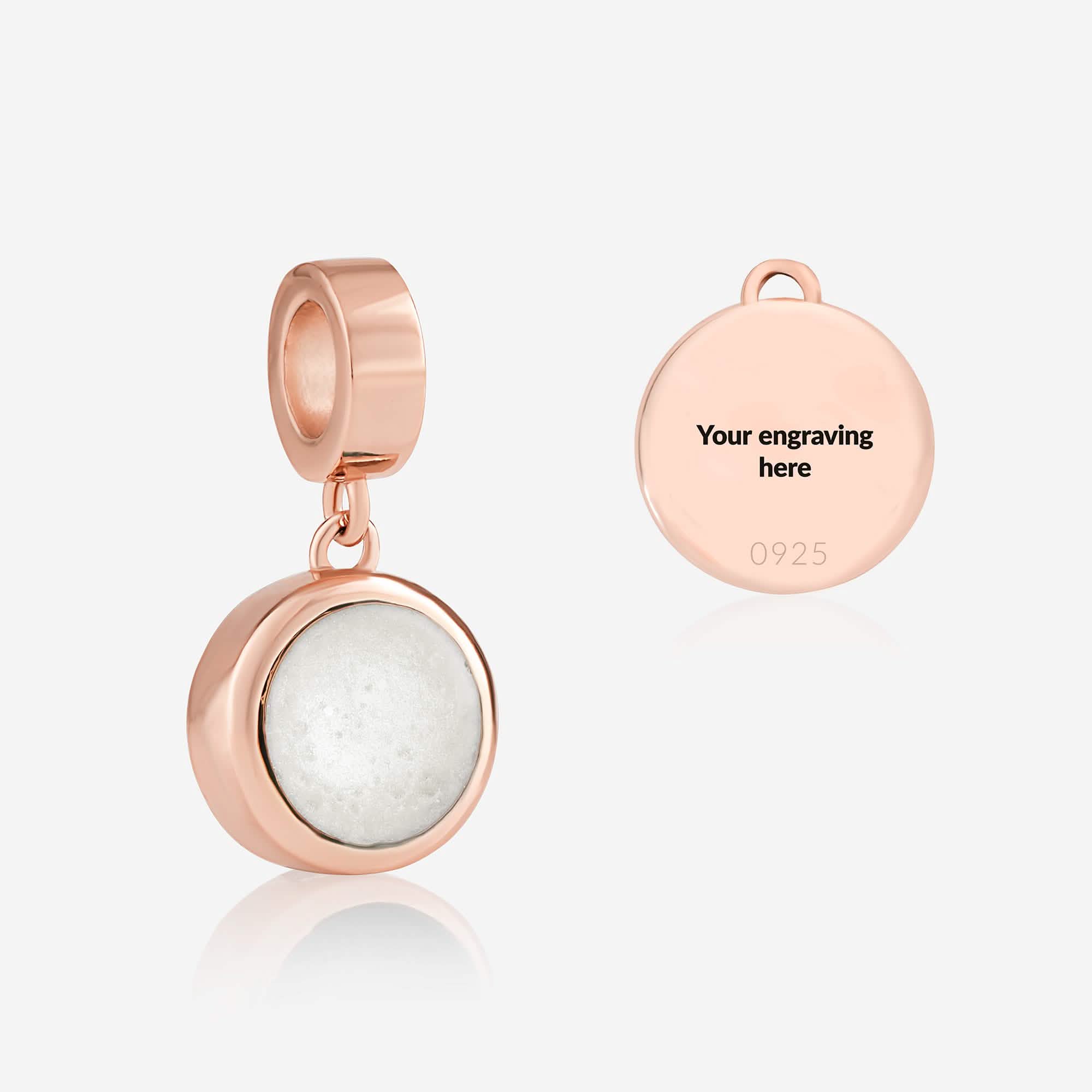 Rose Gold Breast Milk Charm | Free engraving | Free Delivery – Featherlings
