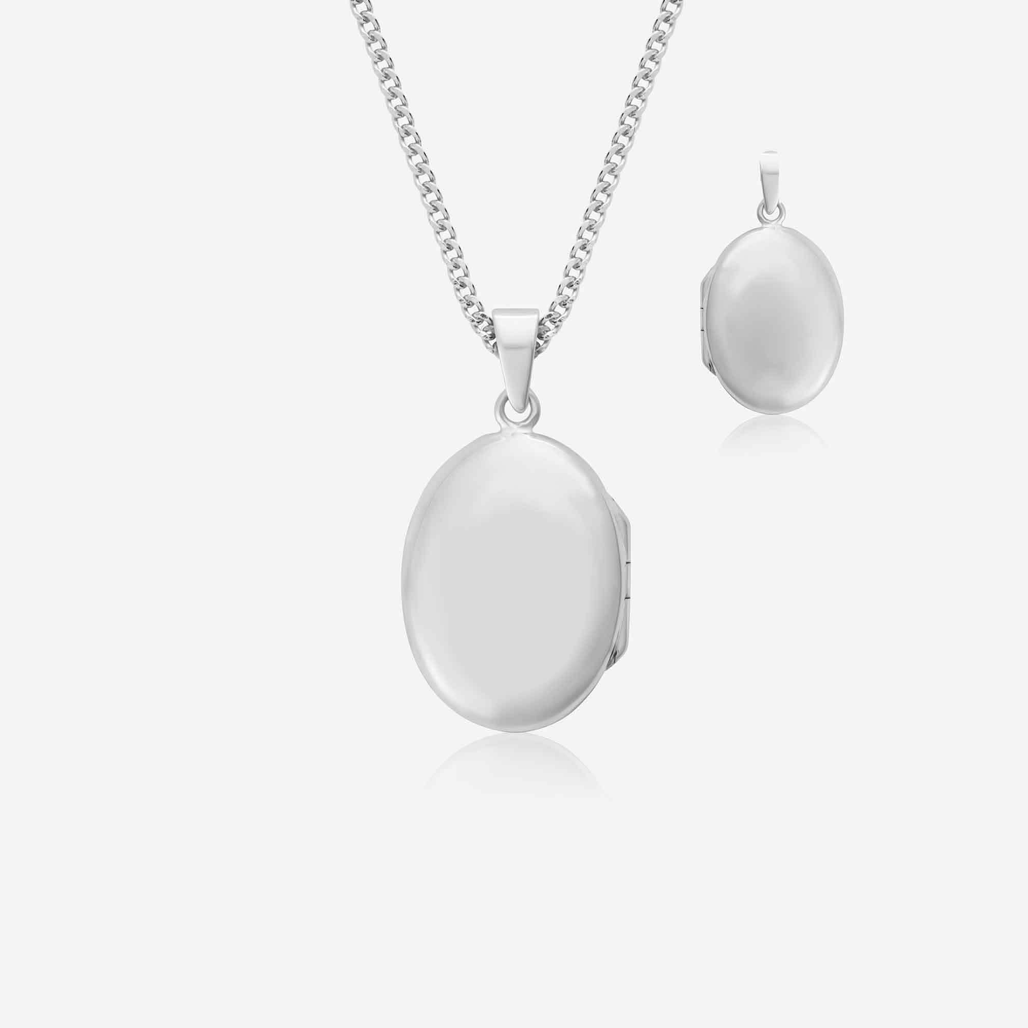 Oval Photo Locket | Sterling Silver | Free UK Delivery – Featherlings